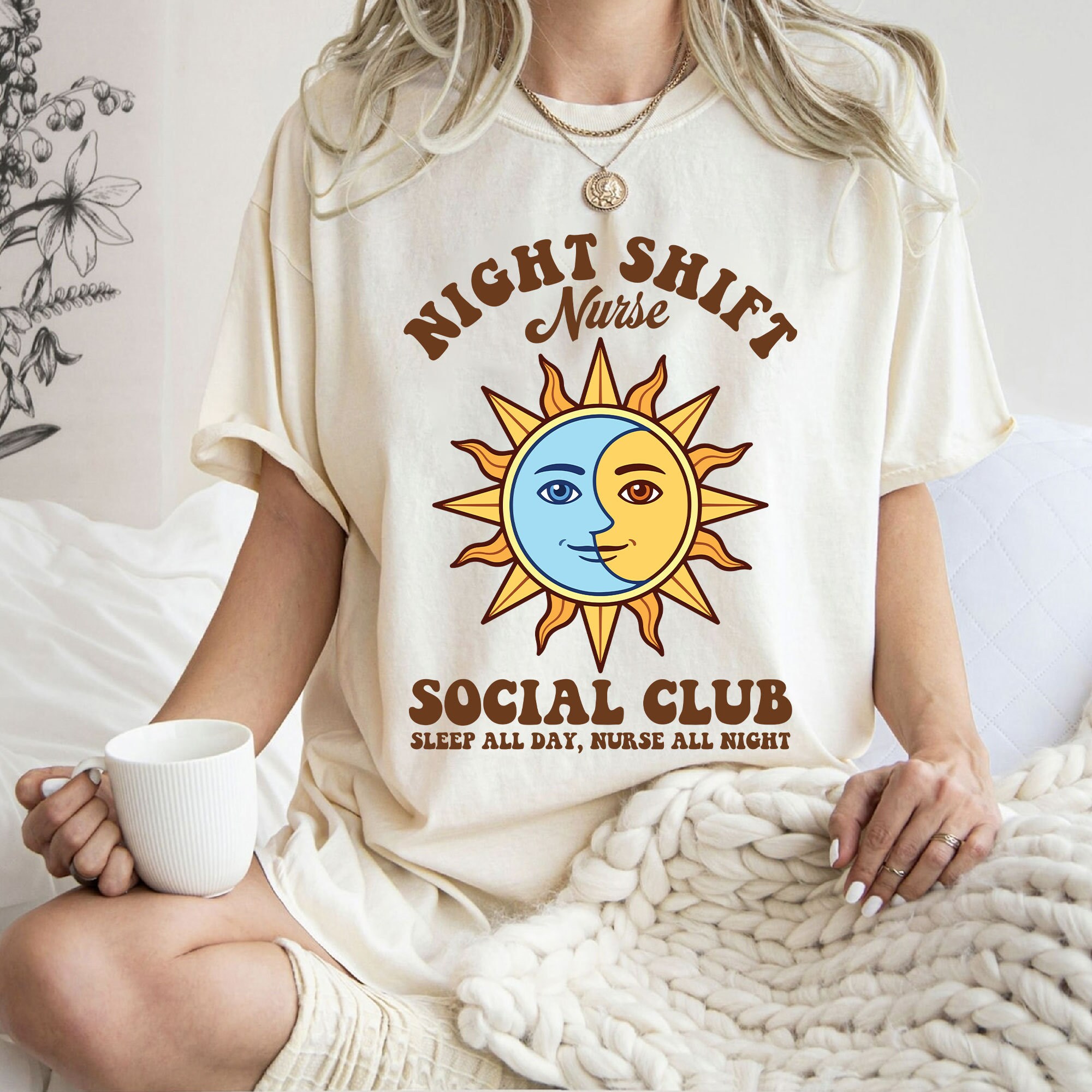 Sleep All Day Nurse All Night Shirt, Funny Nurse Shirt, Nurse Tshirt ...