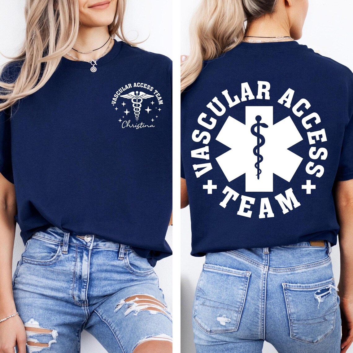 Custom Name Vascular Access Nurse Shirt, VAT Team Shirts,infusion Nurse ...