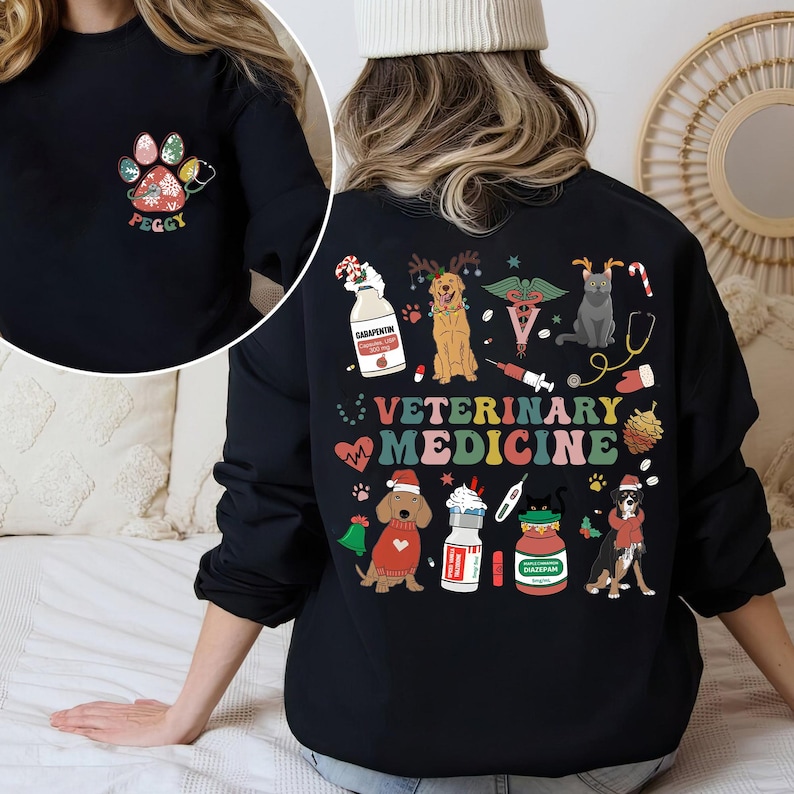 Custom Vet Crew Christmas Shirt, Vet Squad, Vet Receptionist Gift, Vet ...