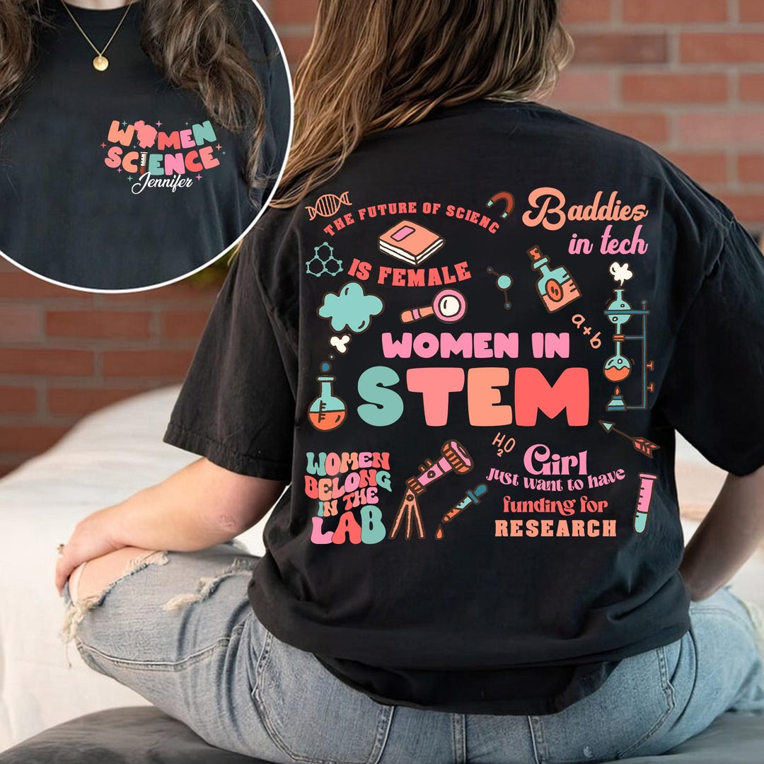 Custom Name Women in STEM Shirt: Science Student Gift - Etsy