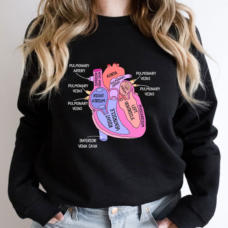 Heart Anatomy Shirts, Nursing School Shirt, Cardiologist Anatomical ...