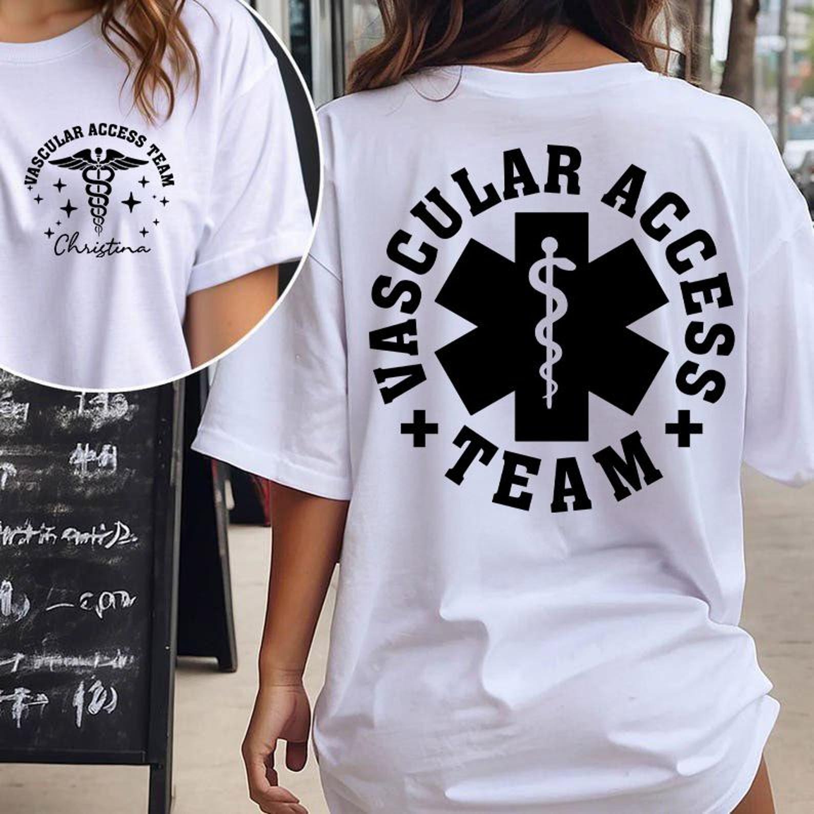 Custom Name Vascular Access Nurse Shirt, VAT Team Shirts,infusion Nurse ...