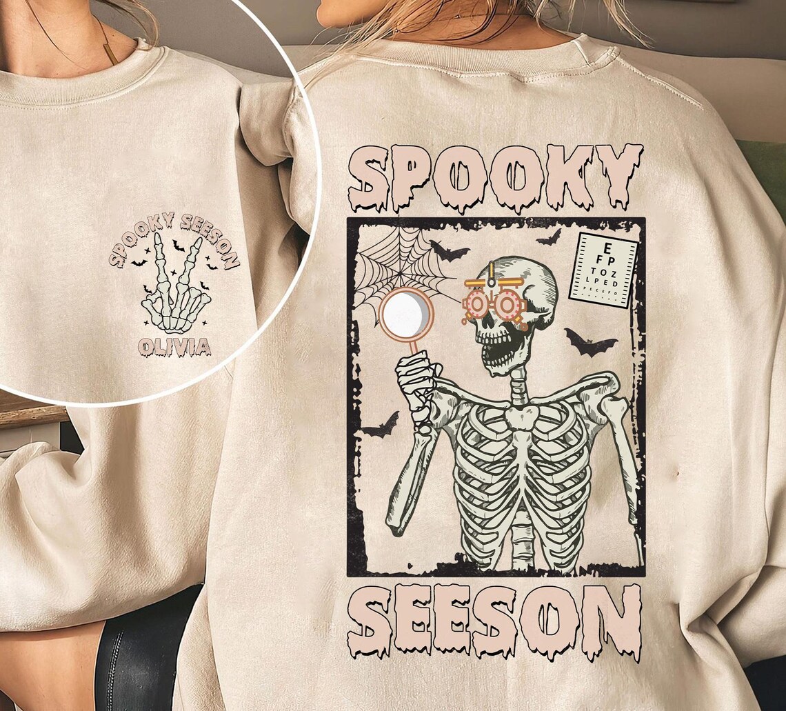 Personalized Optometry Halloween Crew, Spooky Seeson Shirt, Optometrist ...