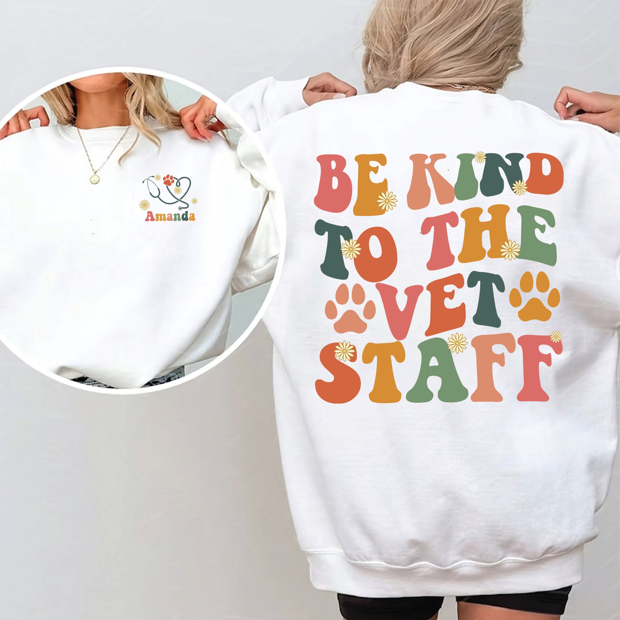 Custom Vet Tech Shirt, Personalized Gift for Veterinarian, Be Kind to ...