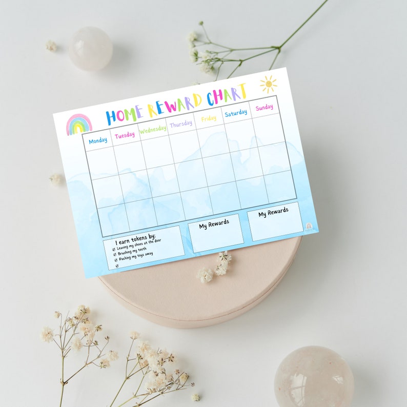 Behaviour Chart for Kids | Home Reward Chart | Homeschool Reward Chart ...