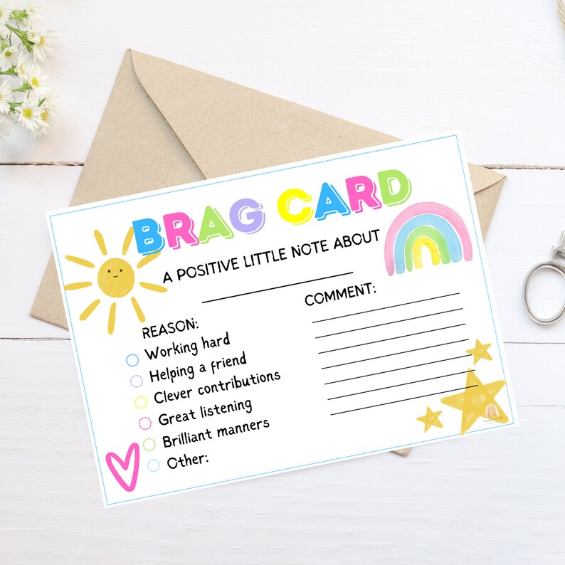 Printable Teacher Mail Brag Card Back to School Teacher - Etsy