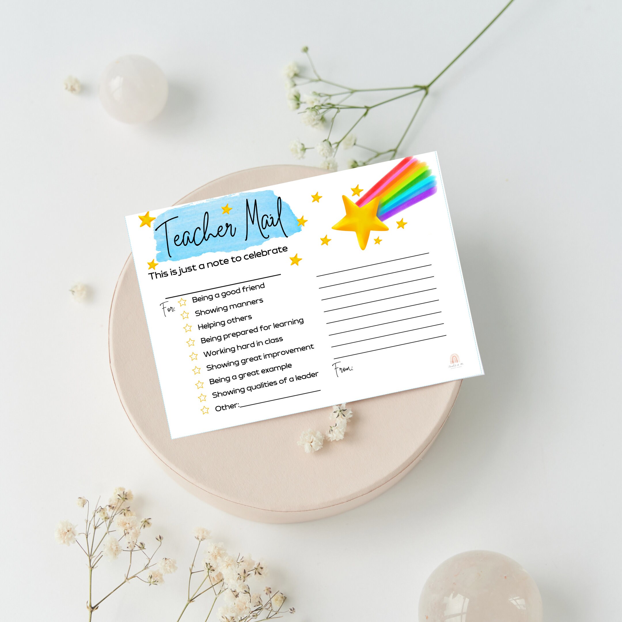 Printable Teacher Mail, Shooting Star, Back to School, Teacher ...