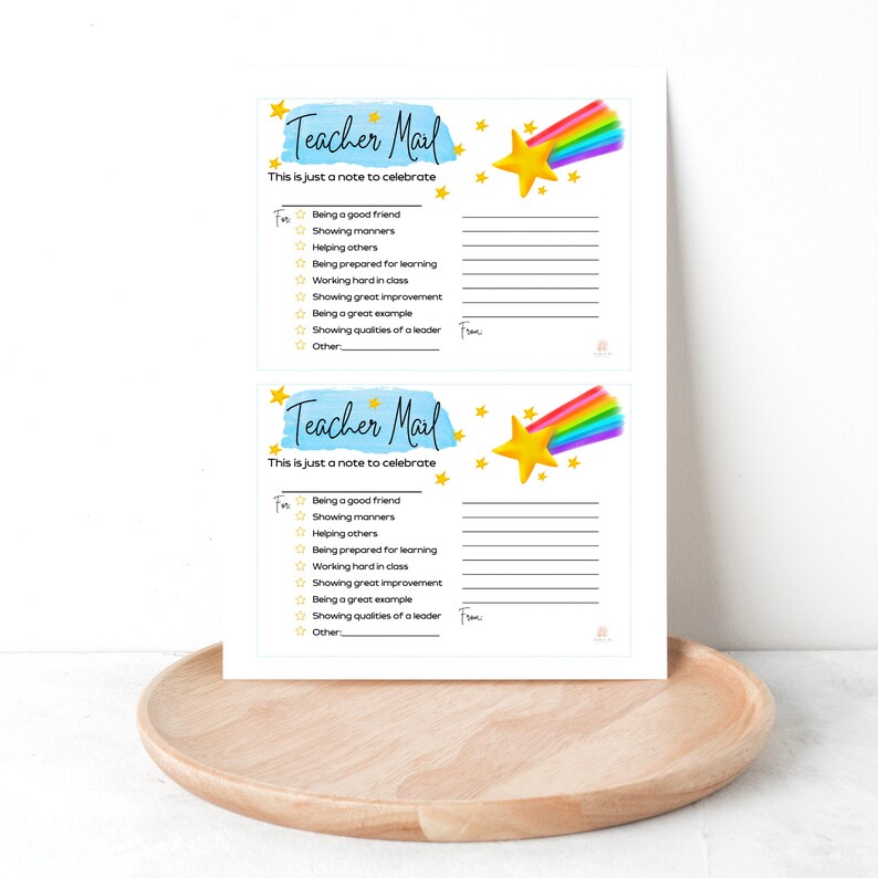 EDITABLE Shooting Stars Teacher Mail, Template, Note From the Teacher ...