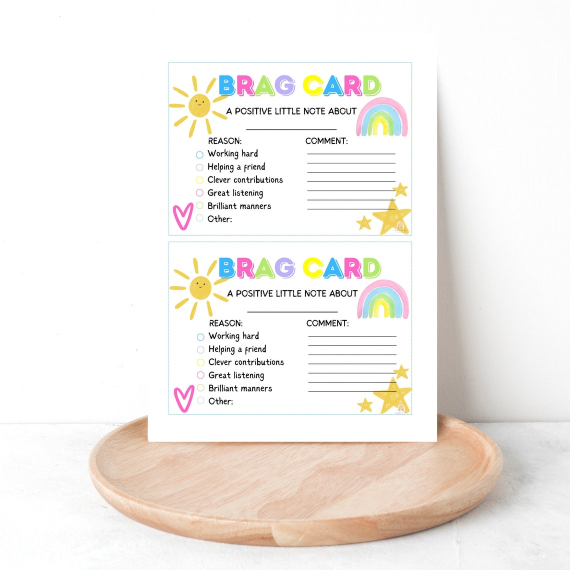 Printable Teacher Mail, Brag Card, Back to School, Positive Note From ...