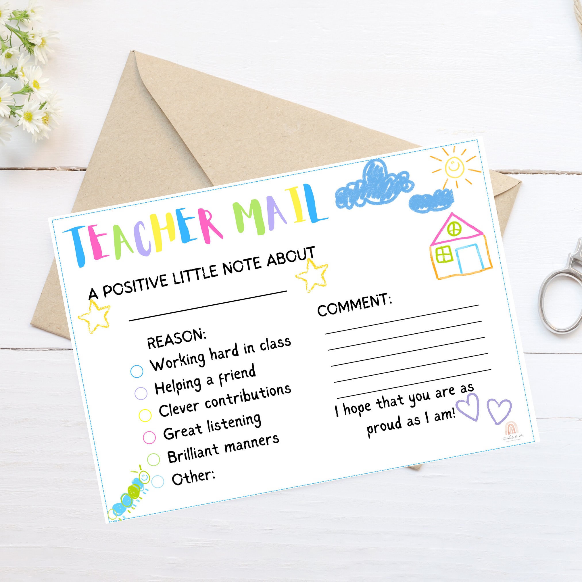 Printable Teacher Mail, Kindy, Pre-primary, Back to School, Teacher ...