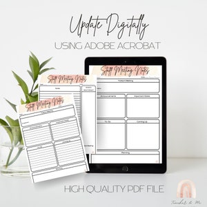 Teacher Meeting Notes | Staff Meeting Notes | Meeting Notes | to Do ...