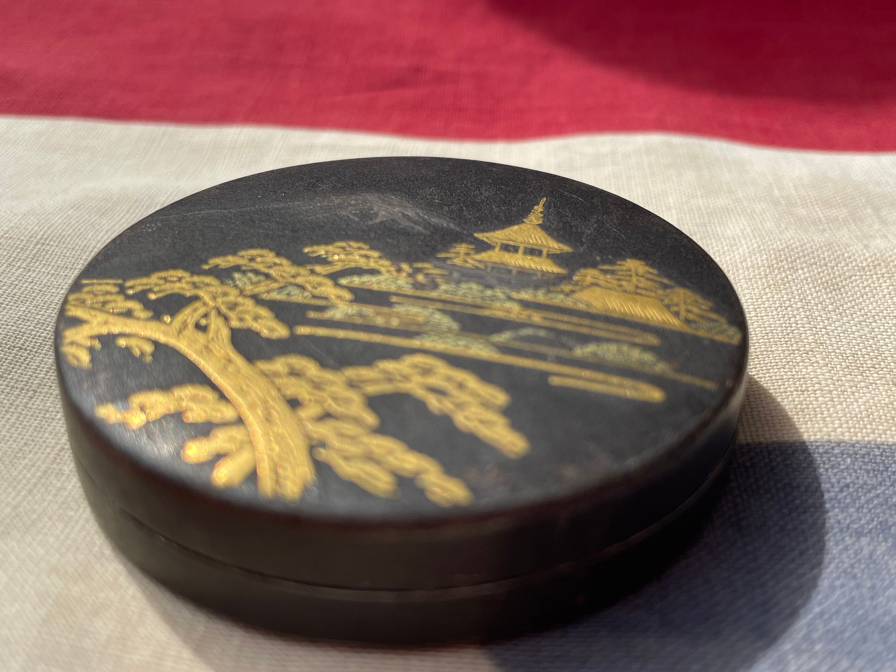 A Japanese Komai Type K24 Gold Marked Damascene Compact With - Etsy