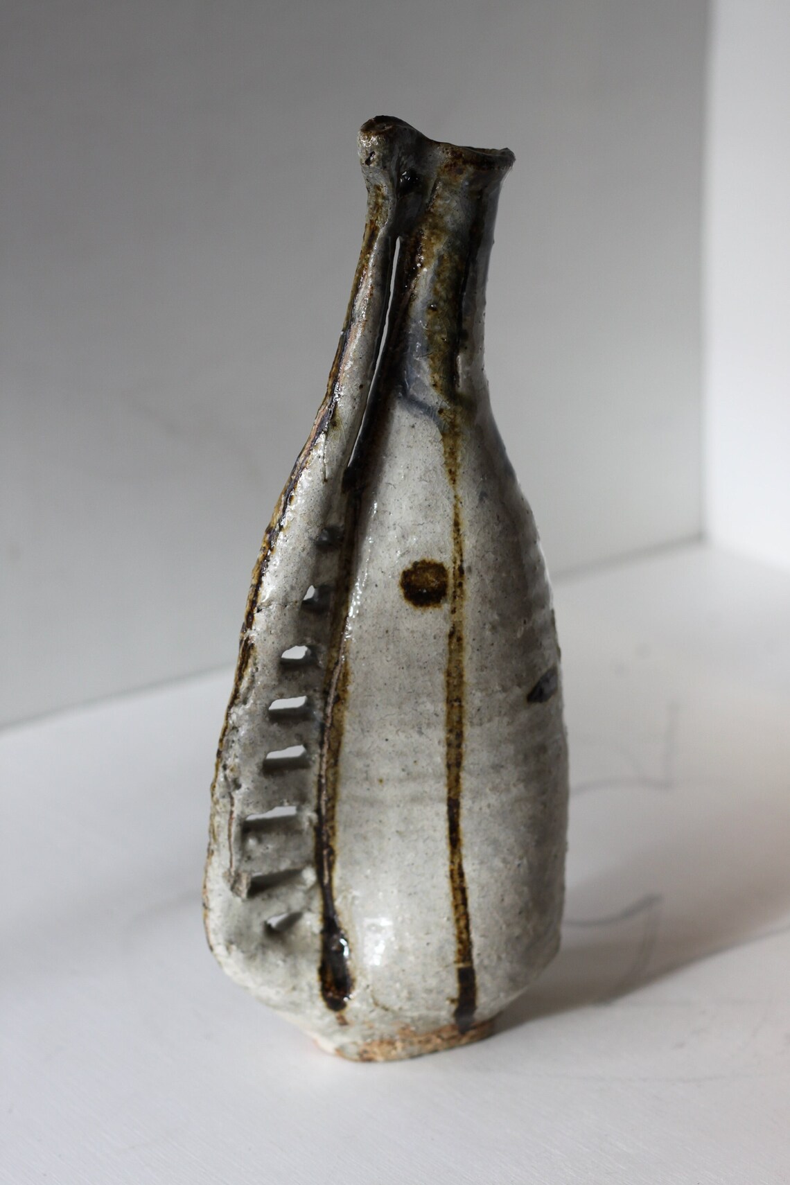 Studio Pottery Sculptural Vessel – Abstract Hand-built Form – 32cm ...