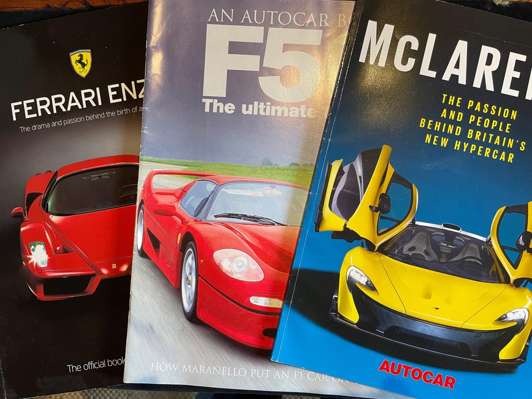 Ferrari Enzo F50 and Mclaren P1 Hypercar Brochures Collection – Vintage Automotive Magazines - Etsy