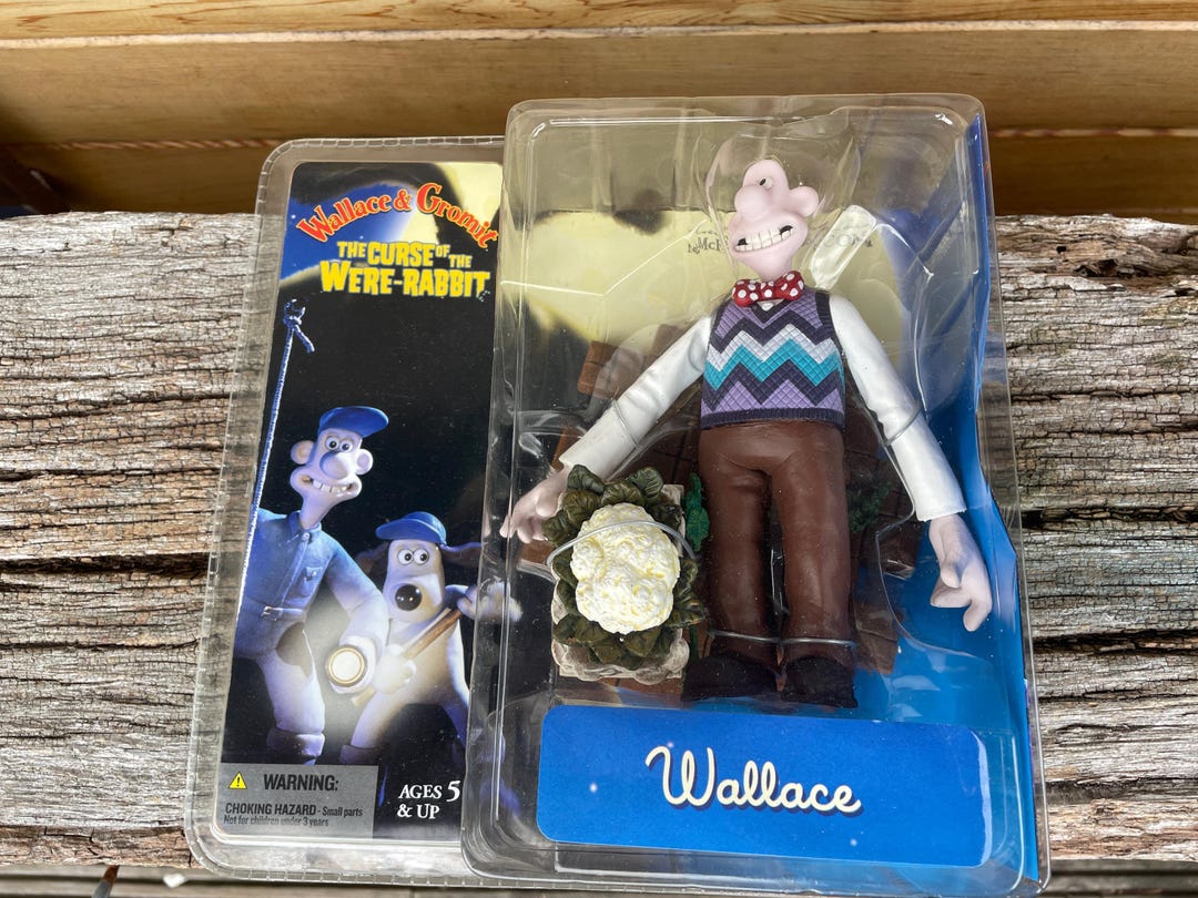 Wallace & Gromit Curse of the Were-rabbit Figure – Wallace – 2005 NOS ...