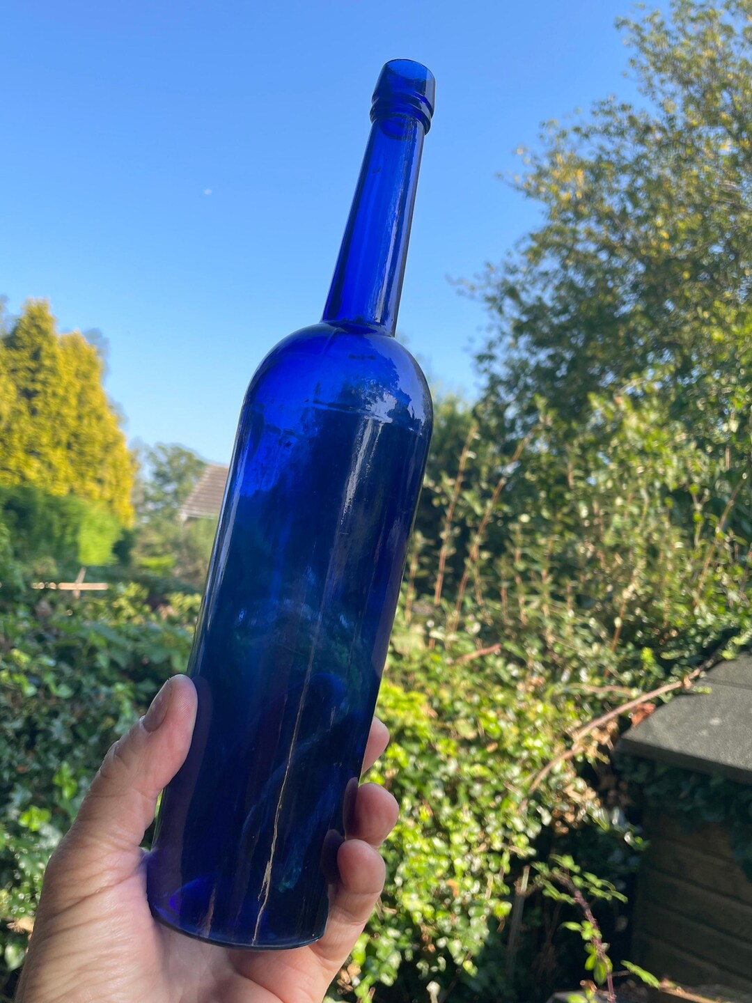 Tall Victorian Cobalt Blue Castor Oil Glass Bottle C1890’s - Etsy
