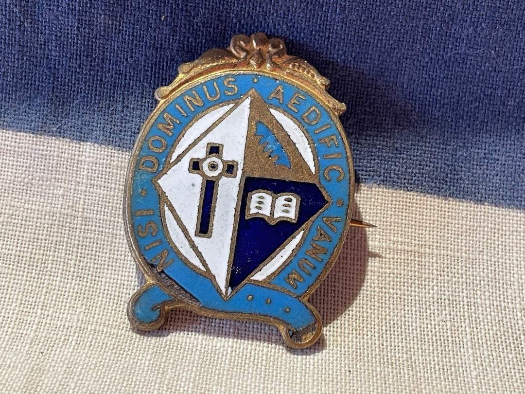 A Church Badge With Logo 'nisi Dominus Aedific Vanum' to the Front and ...