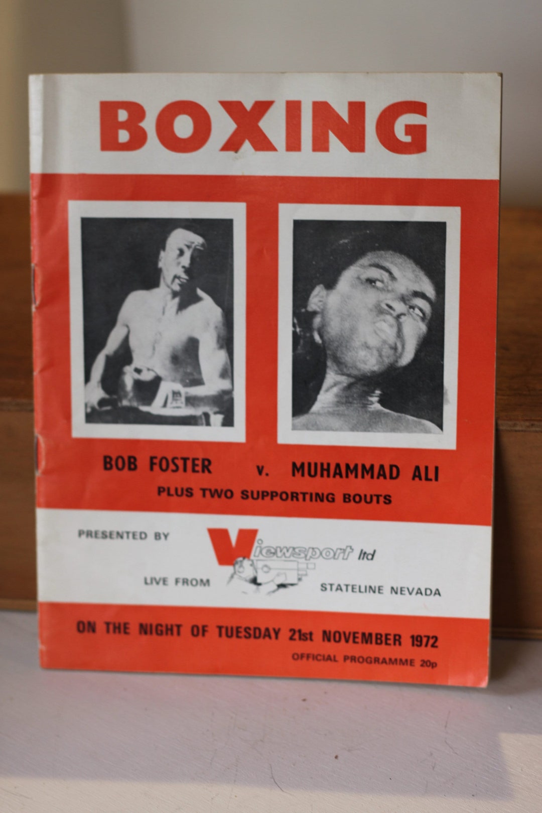 Rare 1972 Muhammad Ali Vs Bob Foster Boxing Program – Stateline Nevada ...
