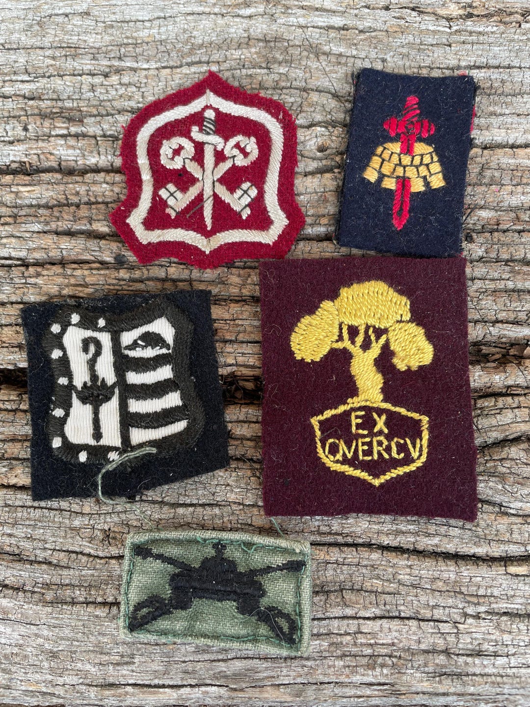 Collection of Fabric Military Patches and Badges Including US and ...