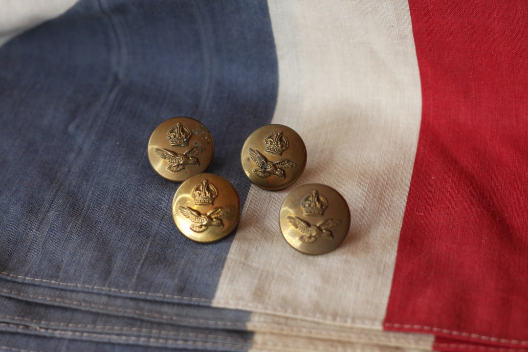 Four WWII RAF Uniform Brass Buttons 24mm Diameter by J R Gaunt & Son ...