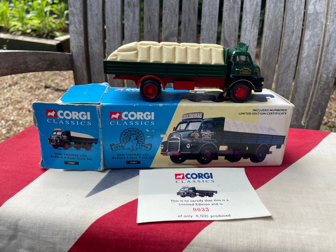 A Corgi Classics 19401 Bedford S Sack Truck Set Ken Thomas Ltd Edition ...