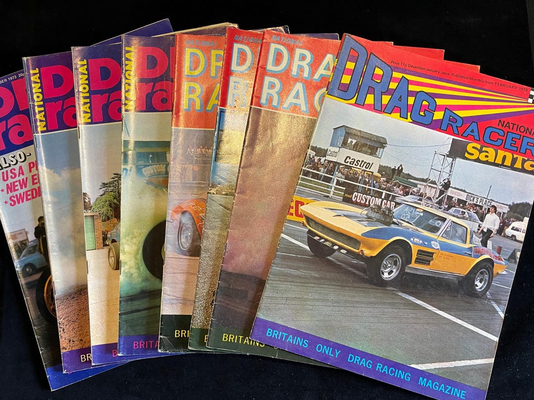 Eight Original Vintage National Drag Racer Magazines From 1973 - Etsy