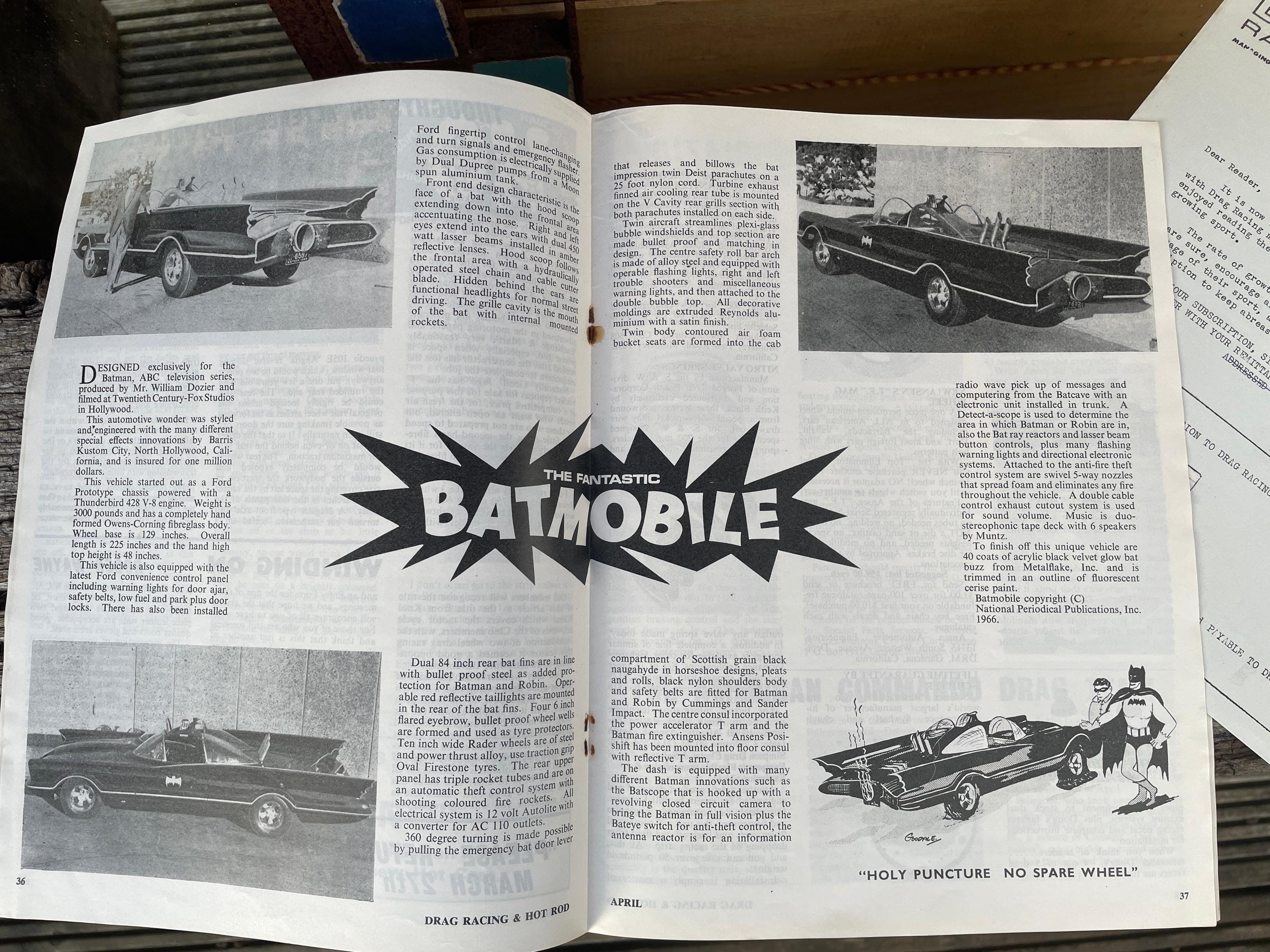 1960s Batmobile Special, Hot Rod Magazine, Drag Racing Feature ...