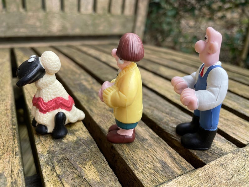 Wallace and Gromit Figures - Wallace, Wendolene Ramsbottom, Shaun the ...