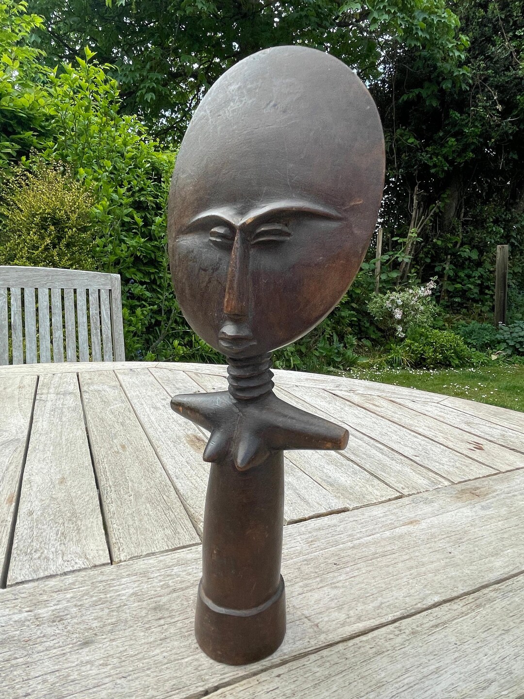 Traditional Ashanti Akuaba Fertility Doll – Flat Head African Figurine ...