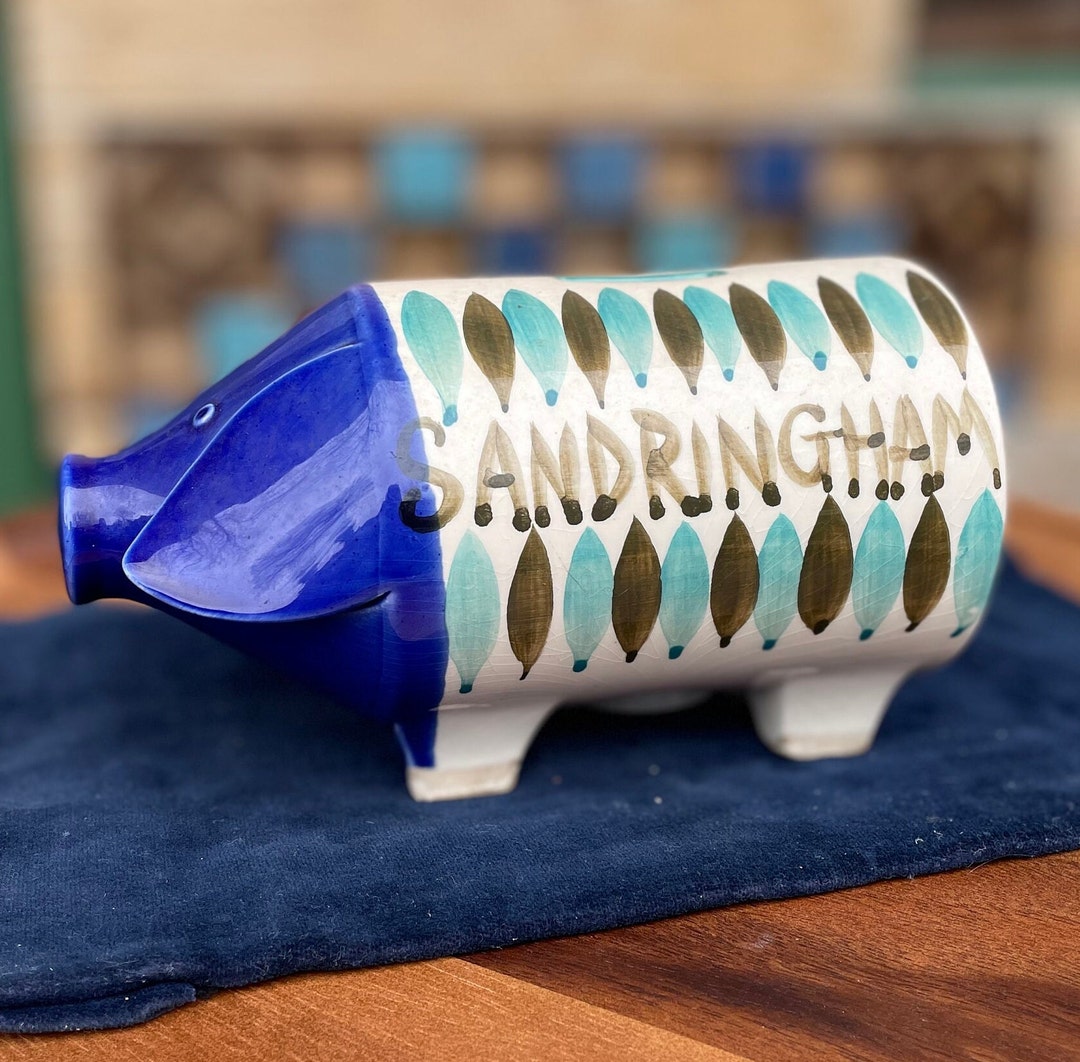 Vintage Ceramic Royal Sandringham Money Box by Scarborough Pottery 18cm ...