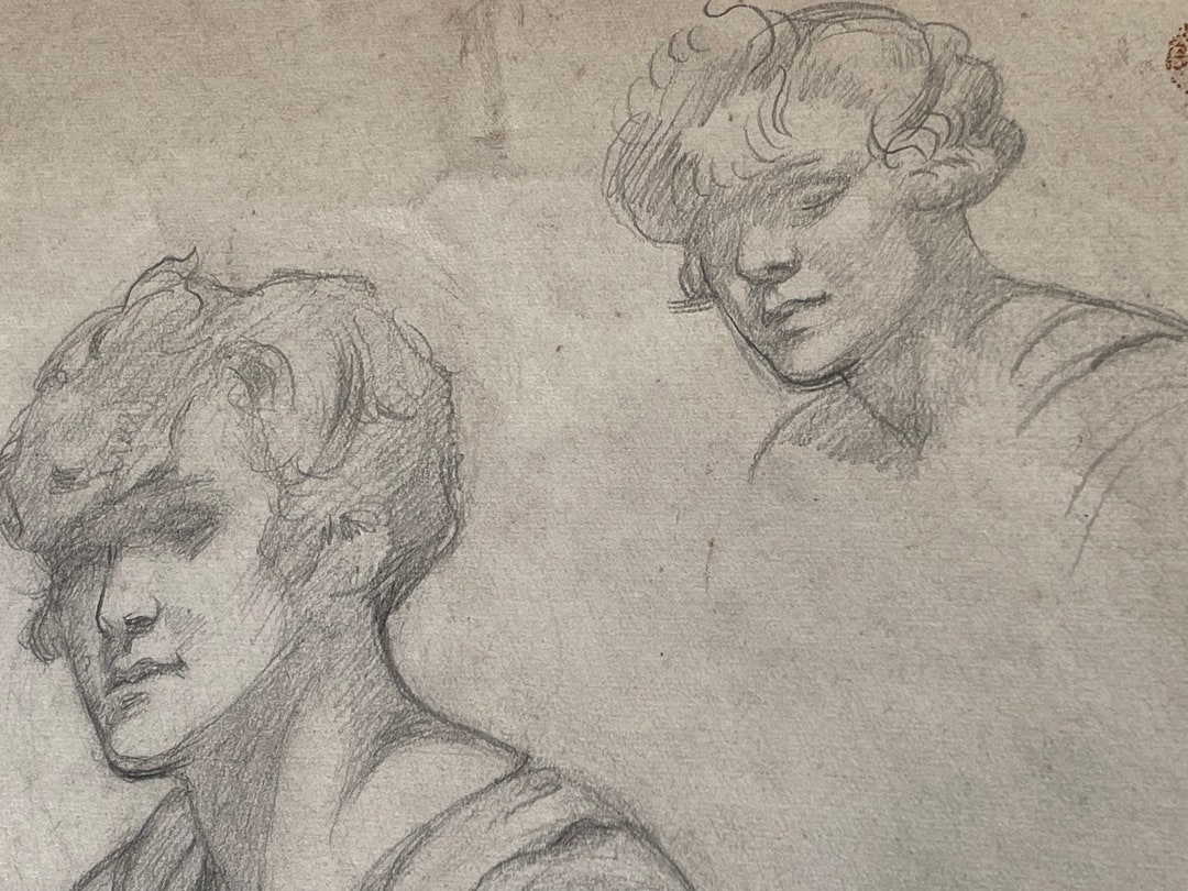 Vintage Double-sided Life Drawing – 20th Century Female Figure Sketches ...