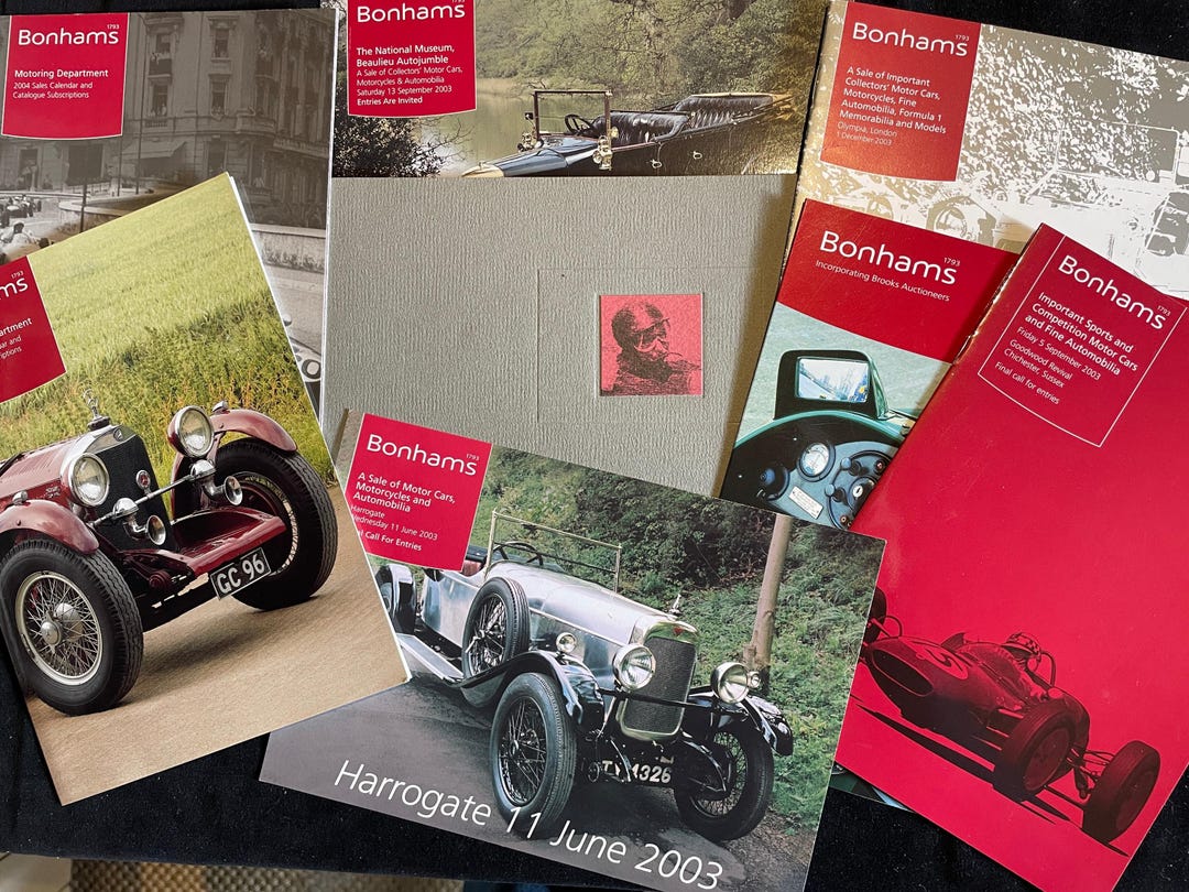 Eight Bonhams Motor Automotive Brochures and Pamphlets Advertising ...