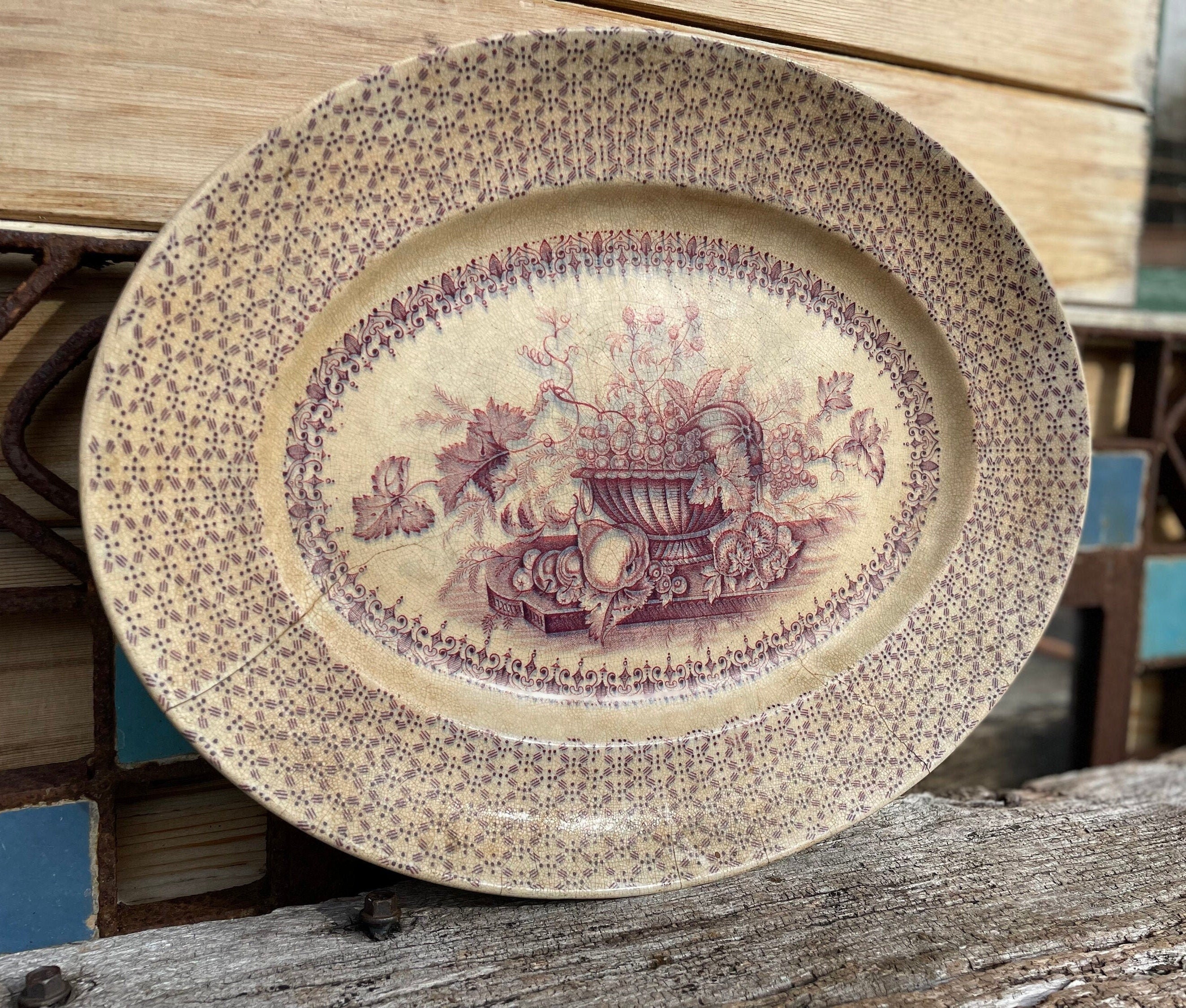 Vintage Beverly Pattern Meat Platter Plate Made by Empire England - Etsy