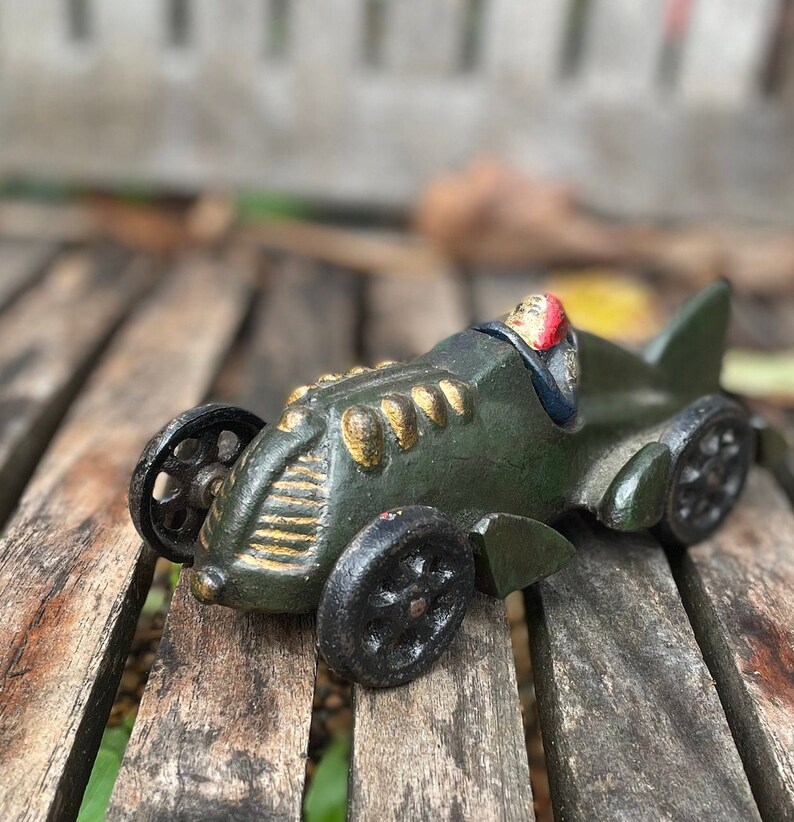 A Vintage Cast Iron Hubley Racing Car 16cm Long - Etsy UK
