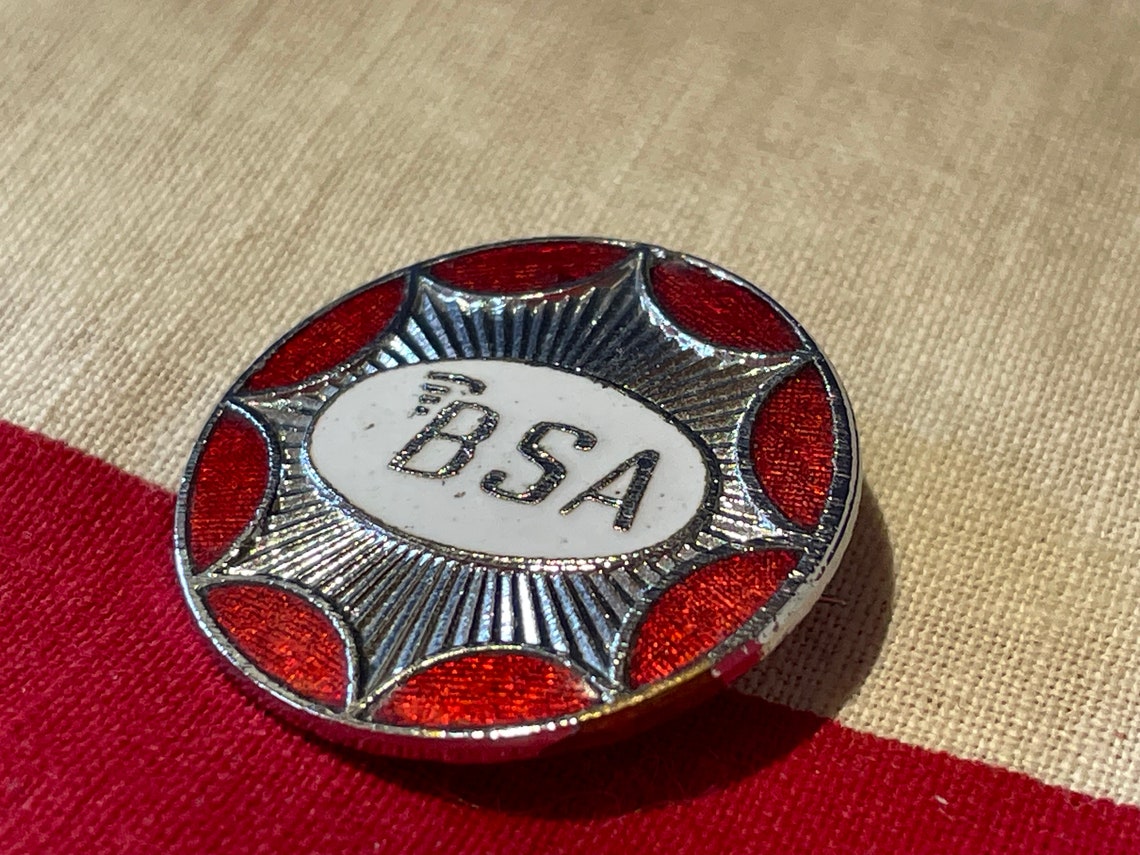 A Vintage Enamel BSA Motorbikes/motorcycle Badge 26mm Diameter - Etsy UK