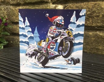 Motorcycle Biker Christmas Cards - Etsy