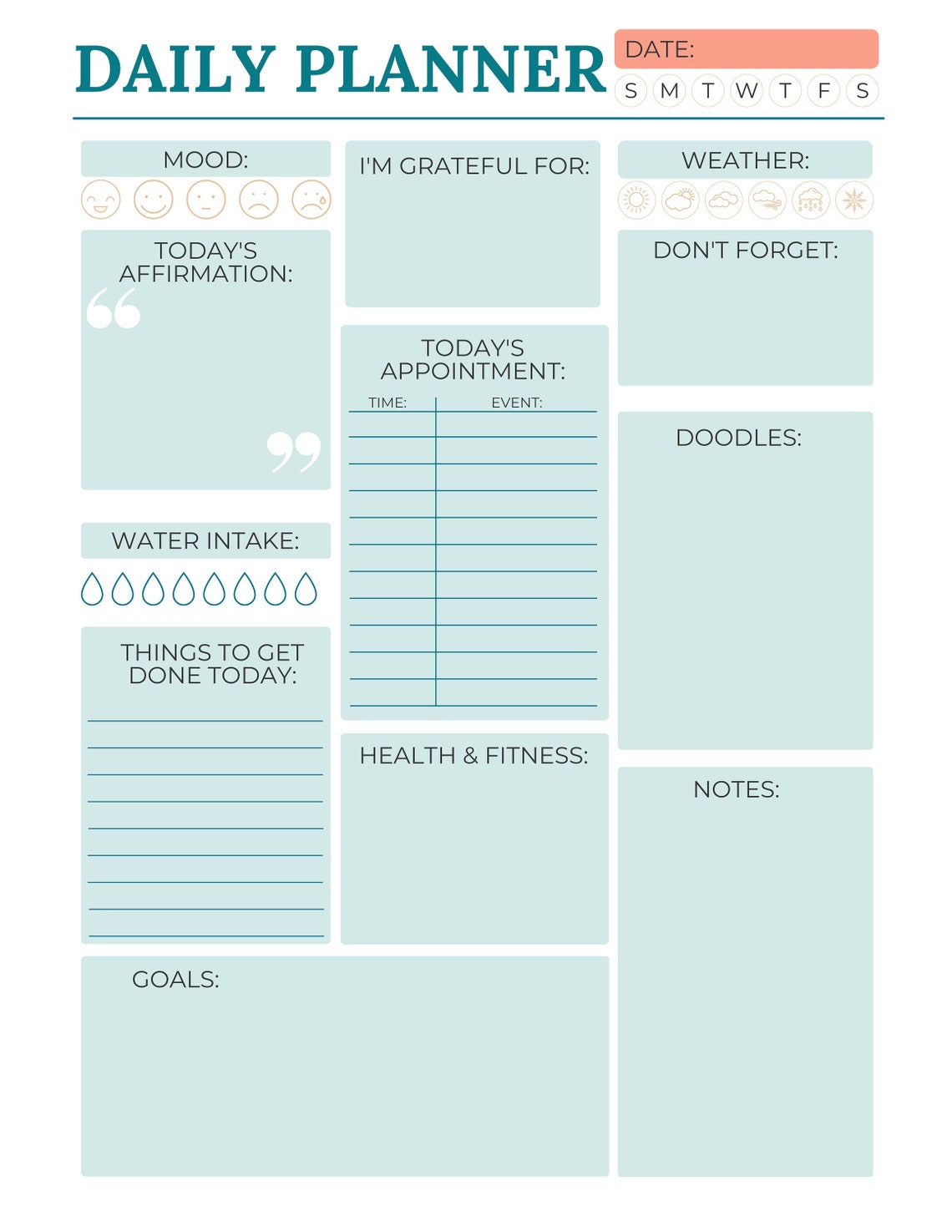 Daily Planner - Etsy