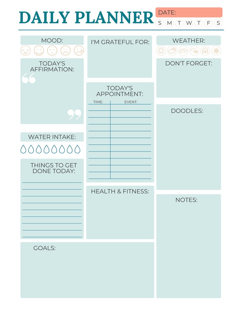 Daily Planner - Etsy