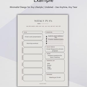 Weekly Planner Printable To-do List for Each Day, Priorities, Calls ...