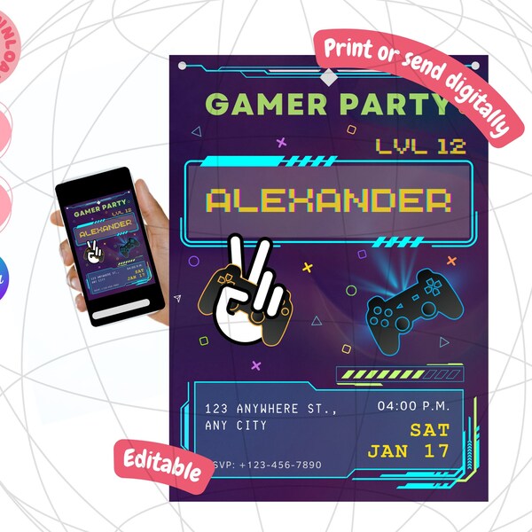 Ps5 Birthday Theme Invitation - Etsy