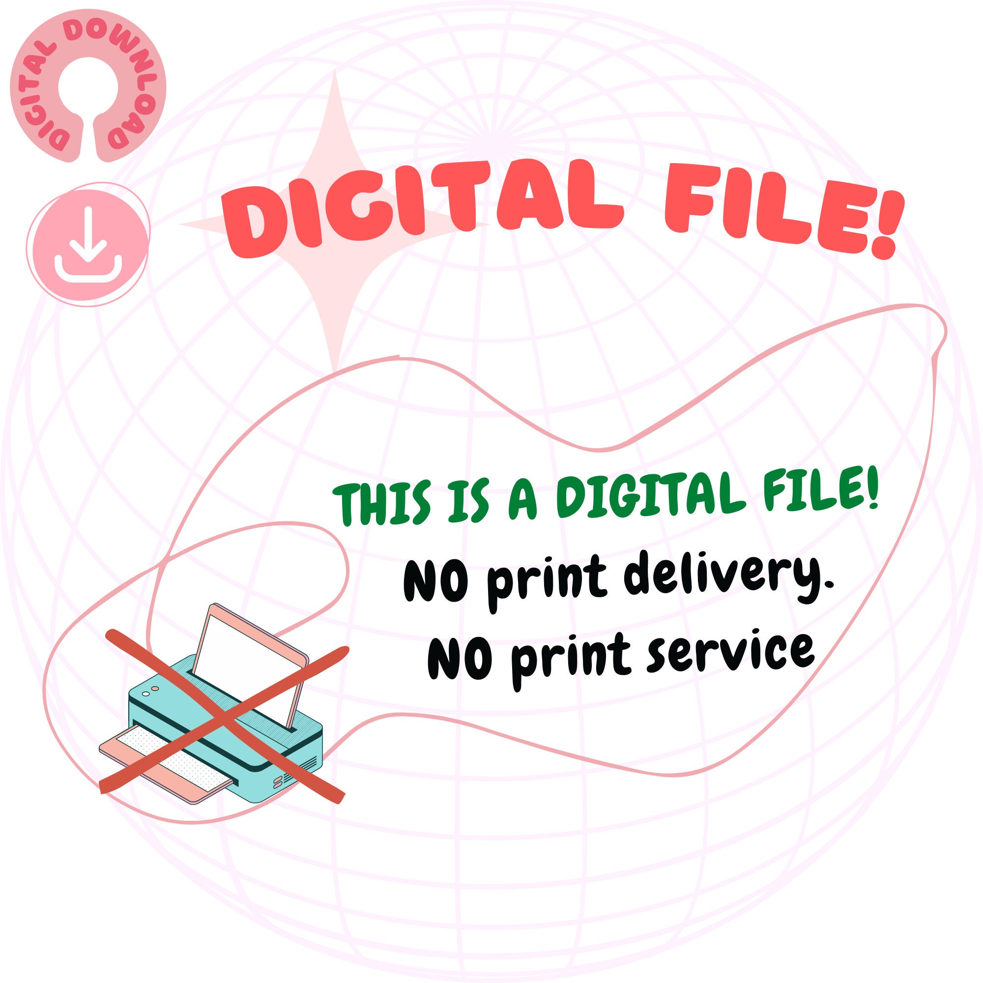 Badge Digital File ONLY Sticker, Birthday Party PDF Octo - Etsy