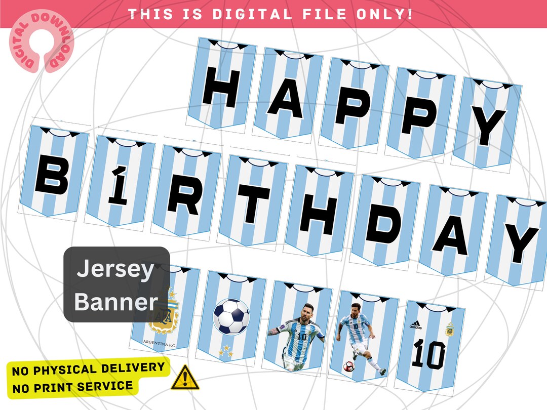 Digital File ONLY Birthday Theme Party Mess-i Banner Party Banner ...