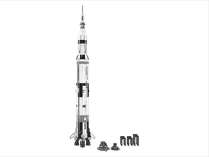 Ideas NASA Apollo Saturn V Building Blocks Set - Etsy