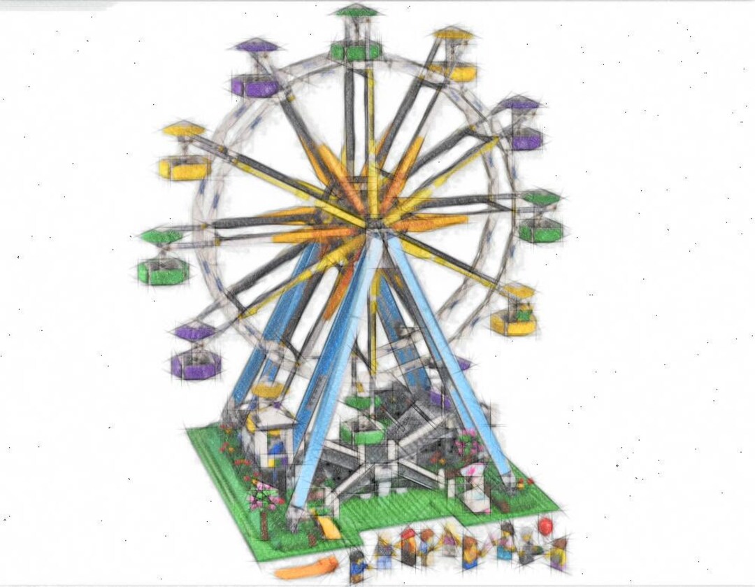 Creative Ferris Wheel Building Blocks Set - Etsy
