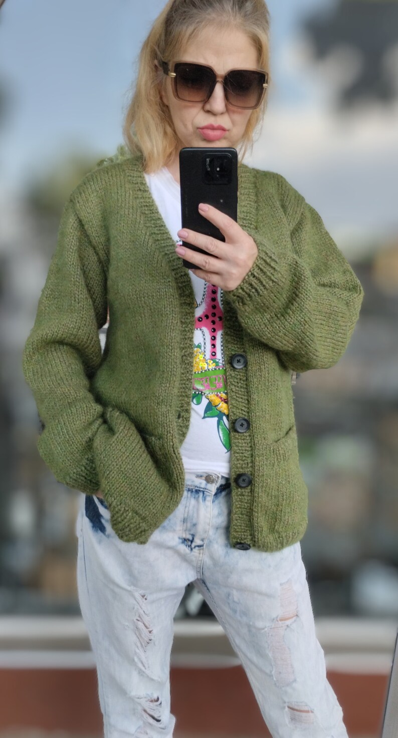 Kurt Cobain's Cardigan Iconic Khaki Mohair Cardigan MTV - Etsy
