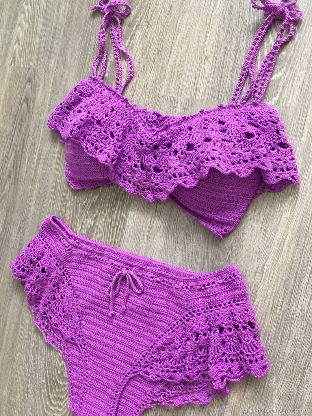 Crochet Swimsuit, Hand Knit Lace Swimsuit, Sexy Beachy Bodysuit, Set ...