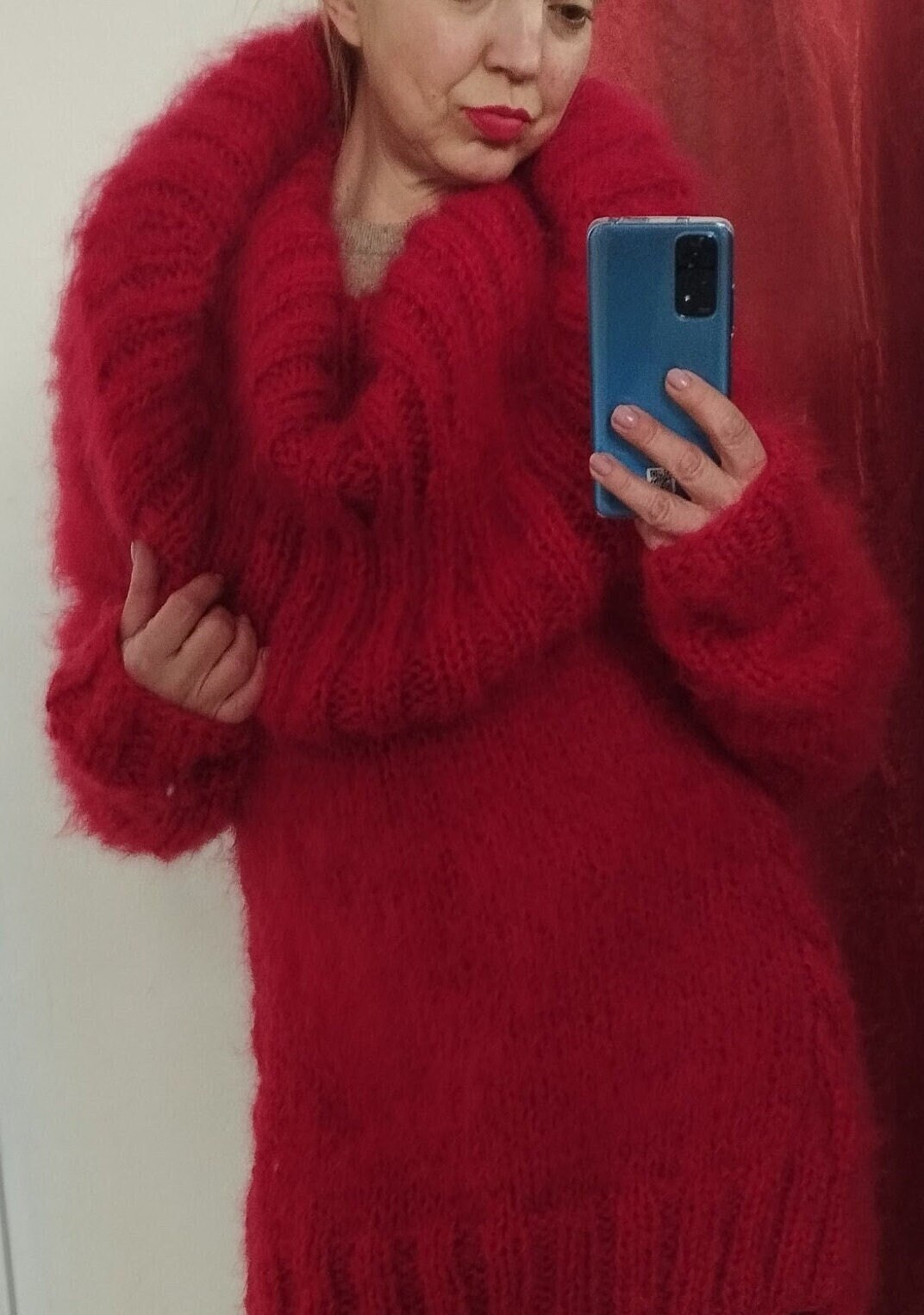 Fluffy Mohair Sweater Chunky Knit Oversize Pullover Cozy Etsy