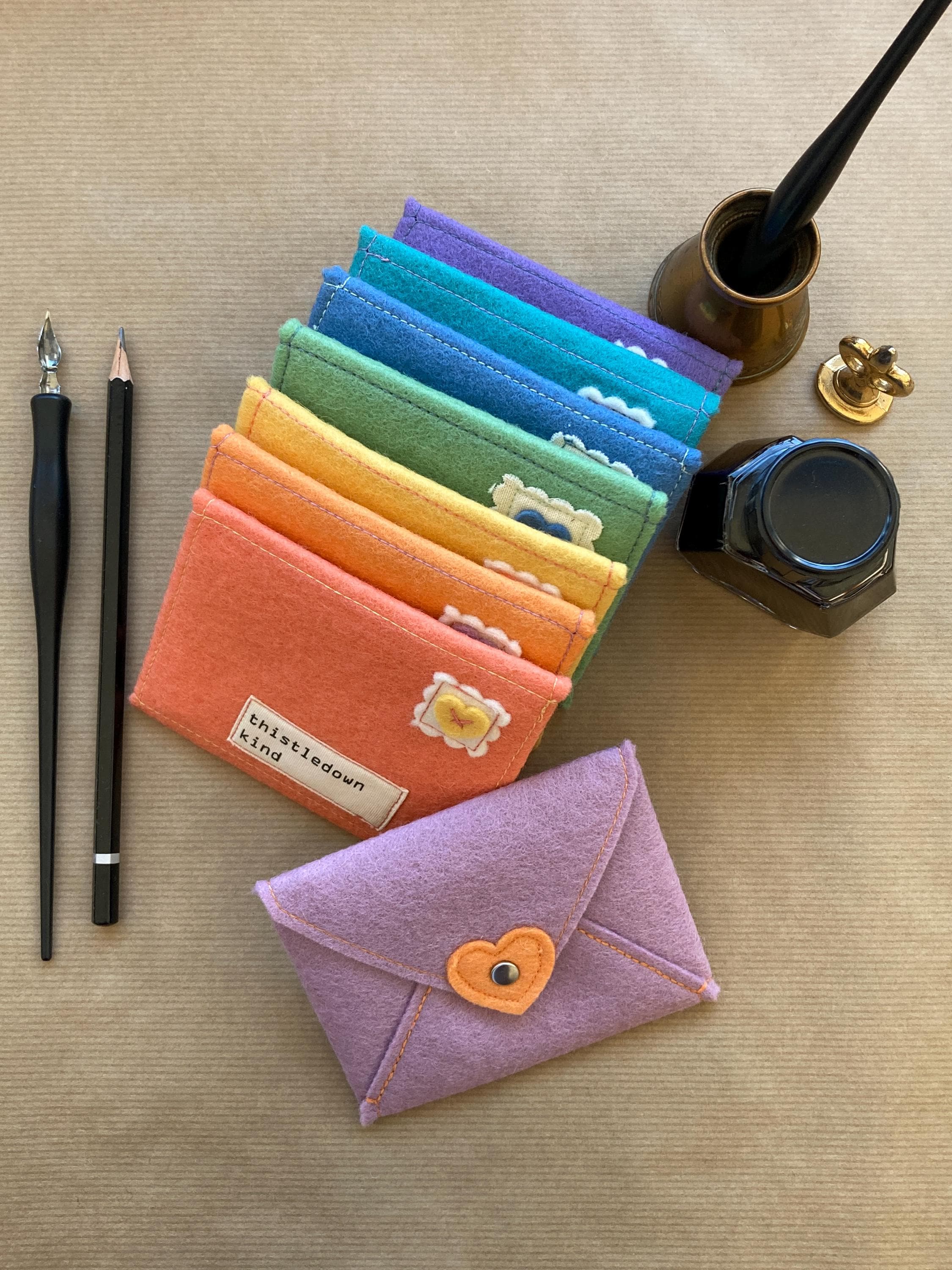 Felt Love Letter Toy: Pretend Play Wool Envelopes, Set of 8 - Etsy