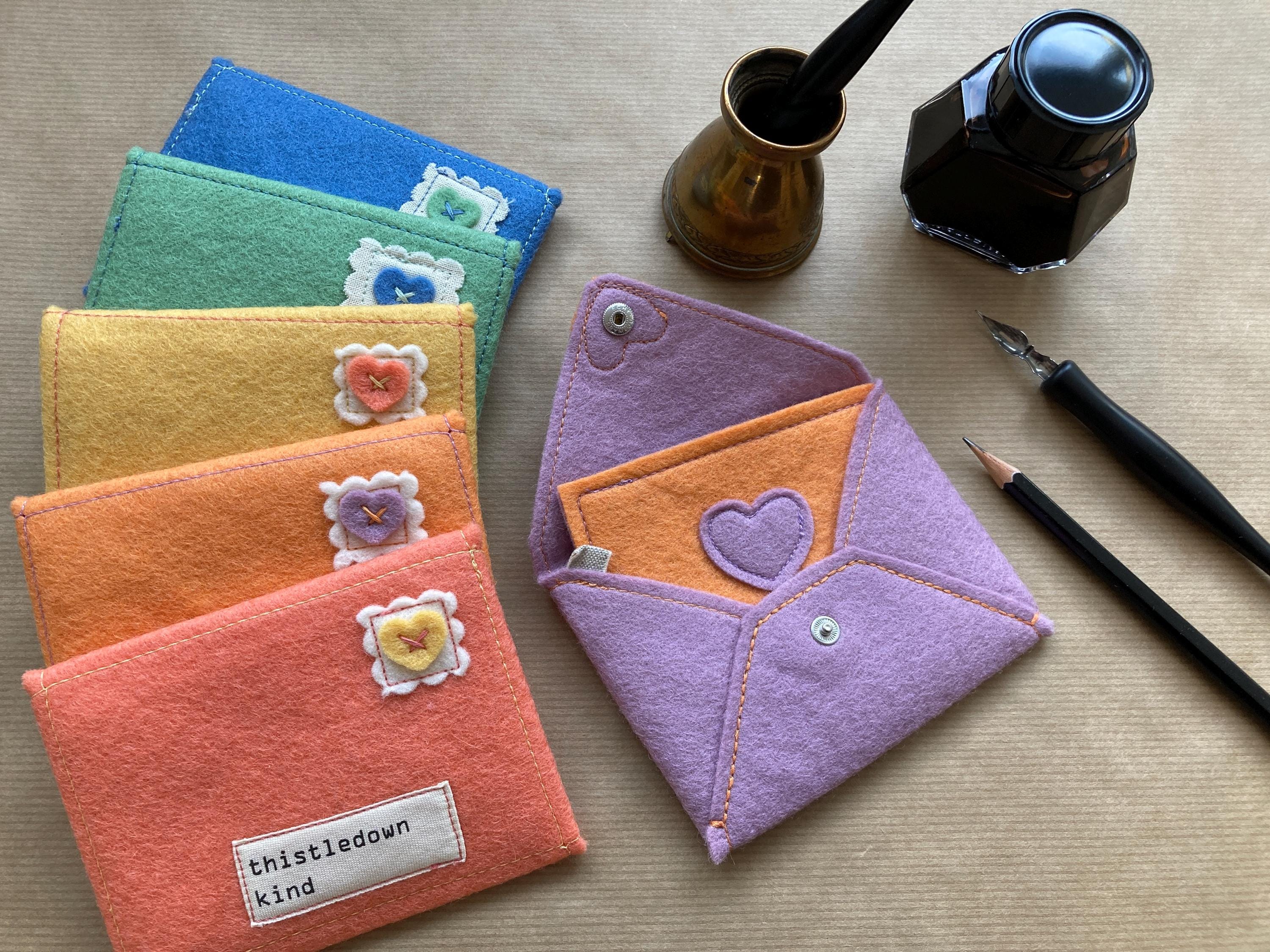 Little Love Letters, Felt Envelope Toy, Pretend Play Stationary, Pastel ...