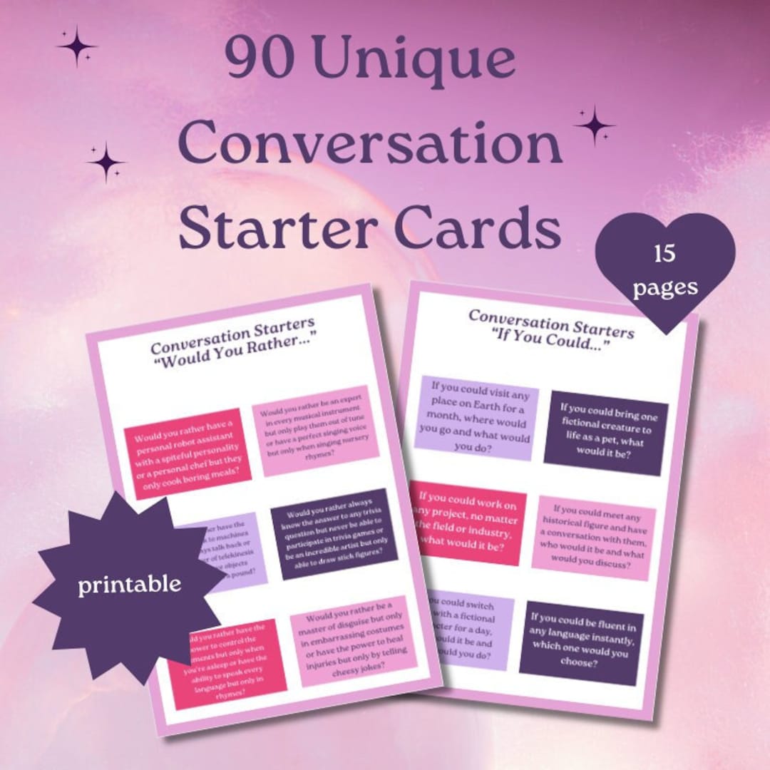 Conversation Cards, Family Friendly Conversation Starters, Dinner ...